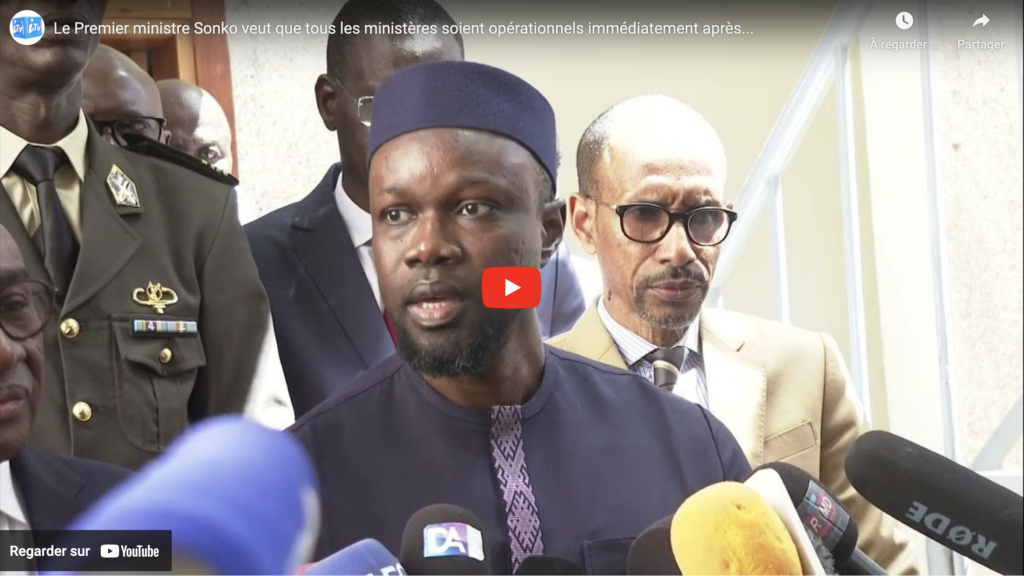 Passation de services à la Primature : Ce que le nouveau Premier ministre Ousmane Sonko veut ...